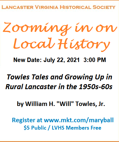 LECTURE RECORDING: Towles Tales (Will Towles) | Lancaster Virginia ...